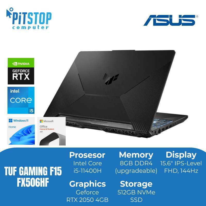 Jual Asus TUF Gaming F15 FX506HF-I525B6T-O (Core i5-11400H/ 8GB/ 512GB/ RTX 2050) di Seller ...