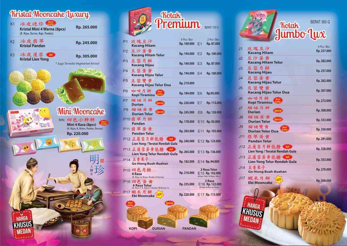 Jual Delima mooncake premium Kacang Hitam / kacang hijau / Kopi ...
