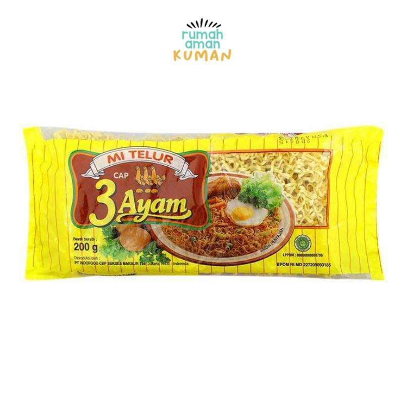 Promo 3 ayam mie telor super kuning pack 200g Diskon 2% di Seller rumah ...