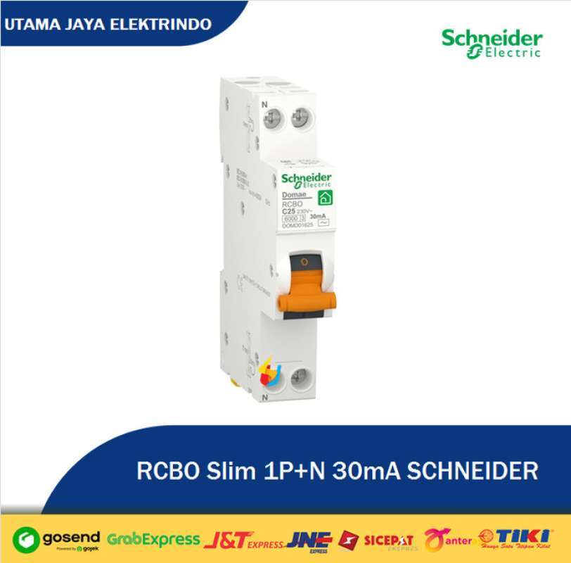 Promo RCBO Slim 1P+N 25A 30mA SCHNEIDER DOMD01625 - TERMURAH Diskon 23% ...