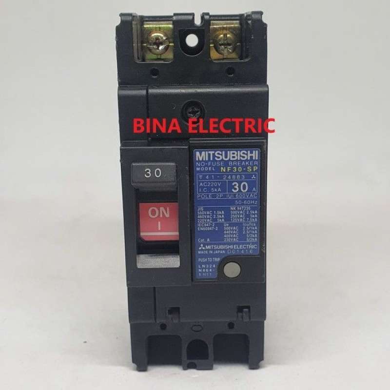 Promo MCCB Mitsubishi NF30-SP 2P 30A / NFB Mitsubishi NF30SP 2 Phase 30A Diskon 23% di Seller ...