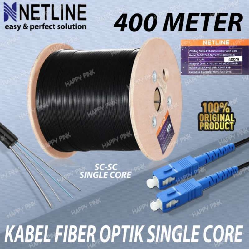 Promo Kabel Fo Fiber Optic Single Core Sc-Sc Patch Cord 400 Meter ...
