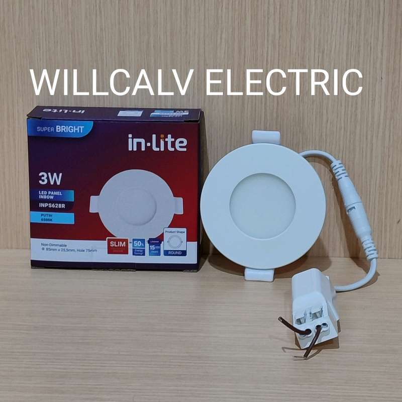 Promo Lampu Panel Inlite 3W cahaya putih 6500K / Lampu downlight led ... Promo Lampu Panel Inlite 3W cahaya putih 6500K / Lampu downlight led ...