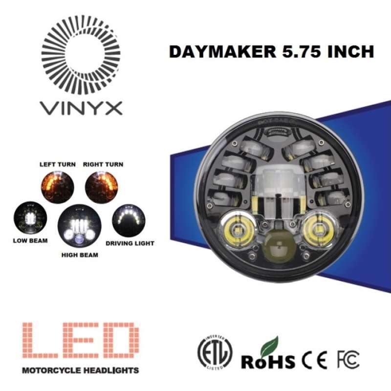 Jual Lampu Utama Daymaker Dot Sae Motor 16 Led 5,75 Inch 75watt 5.75 5 ...