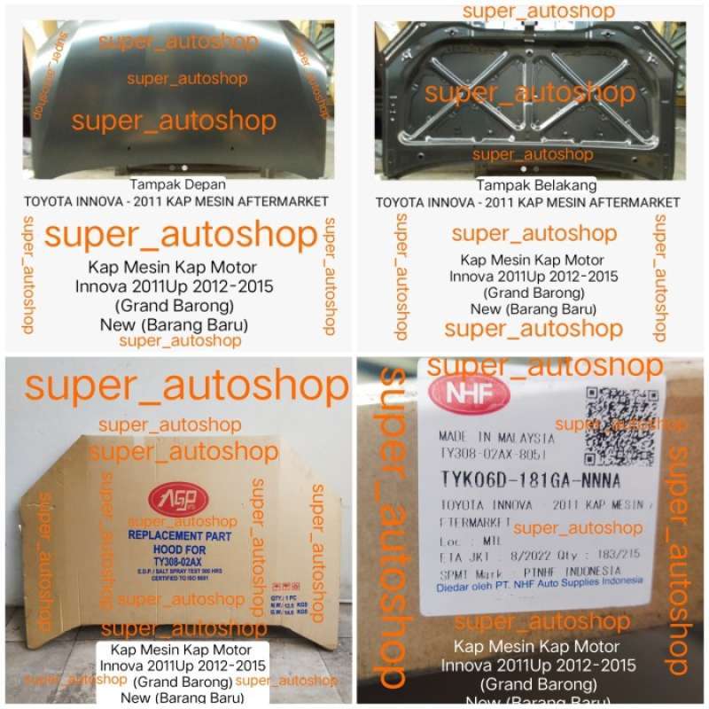 Promo Kap Mesin Atau Kap Motor Innova Tahun 2012 2015 Diskon 23% di ...
