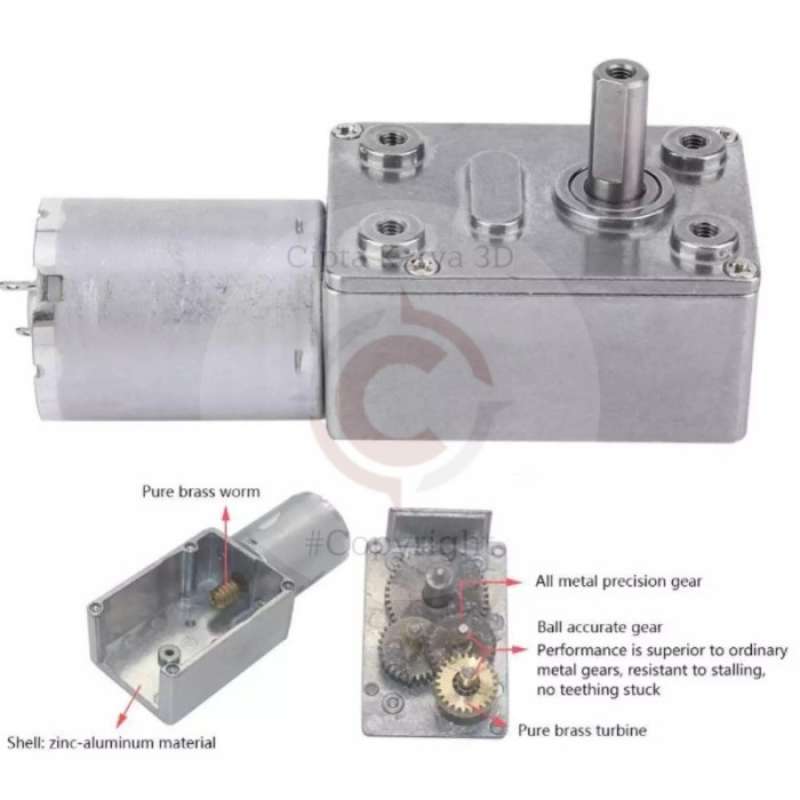 Promo Dc Motor Gearbox Magnet Permanent 24V 6Rpm Low Speed High Torque ...