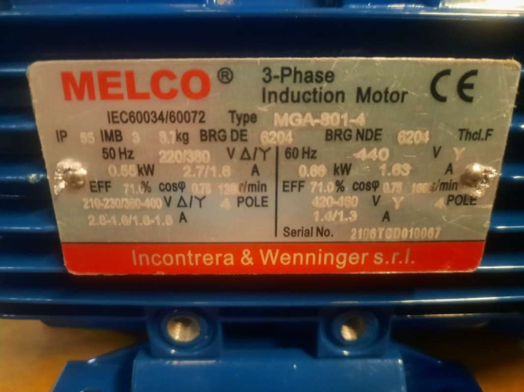 Promo Elektro Motor - Dinamo Merk Melco 4Pole 3/4Hp/0,55Kw B3 - 3 Phase Diskon 4% di Seller ...