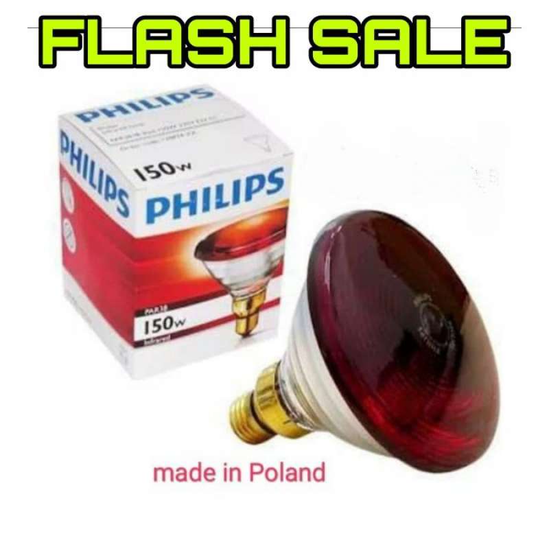 Jual Lampu Infra red philips 150w Bohlam infra merah lampu terapi ...