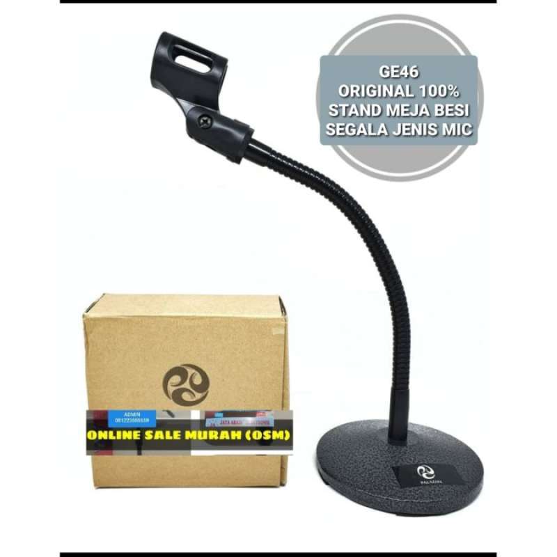 Jual ORIGINAL stand mic meja full besi holder mik stand mimbar podium ...