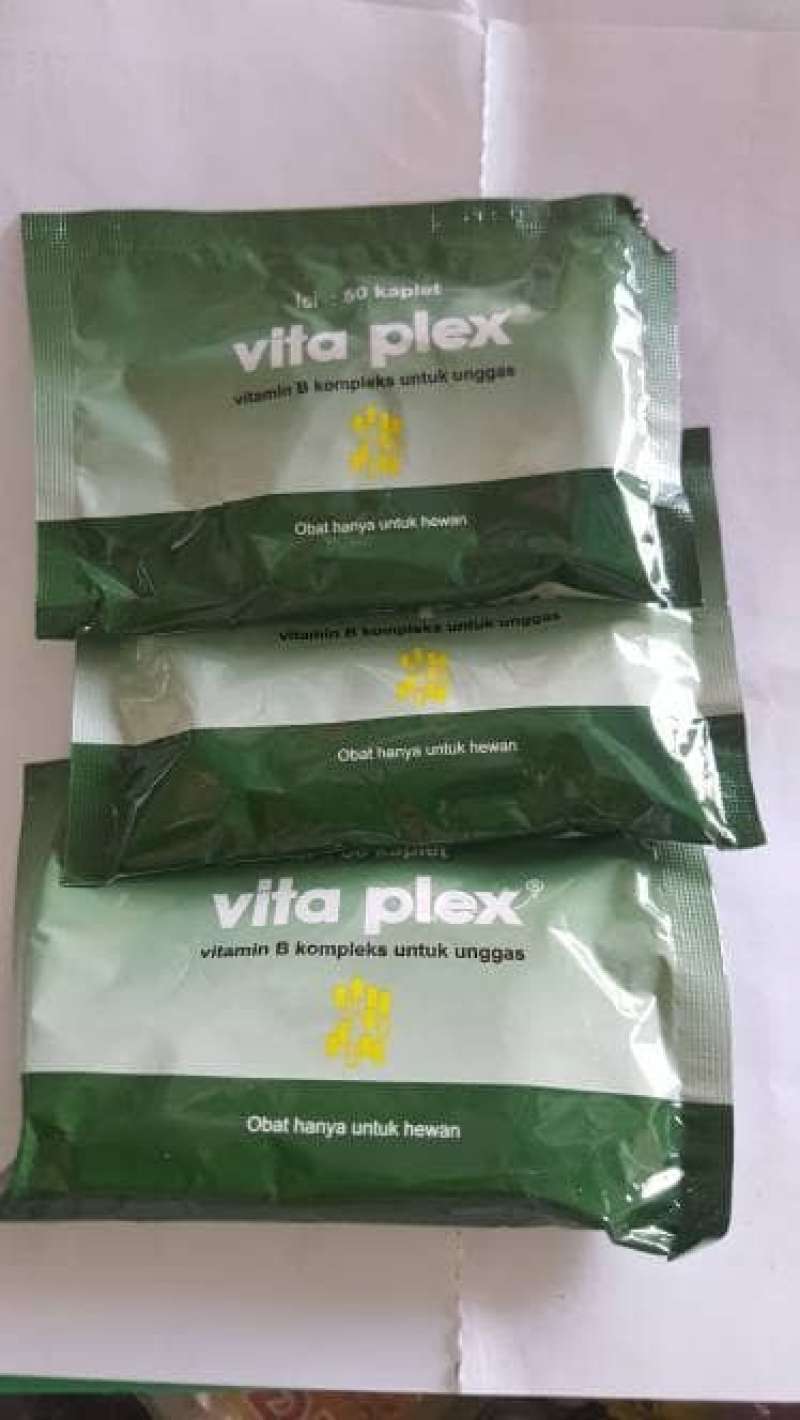 Promo VITA PLEX 50kaplet...vitamin kaplet b complex utk ayam burung ...
