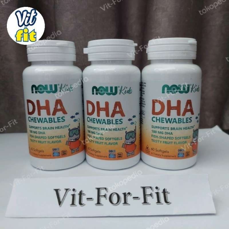 Promo Now Kids Dha Chewables - 60 Softgels || Brain Health || 100 Mg ...