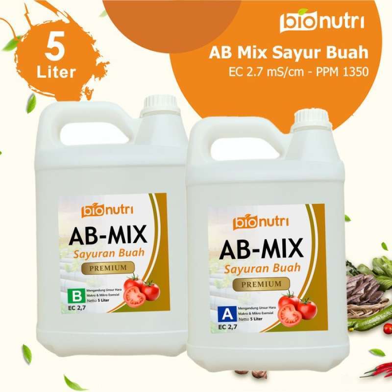 Promo pupuk-nutrisi ab mix hidroponik cabe tomat terong 5 liter ...