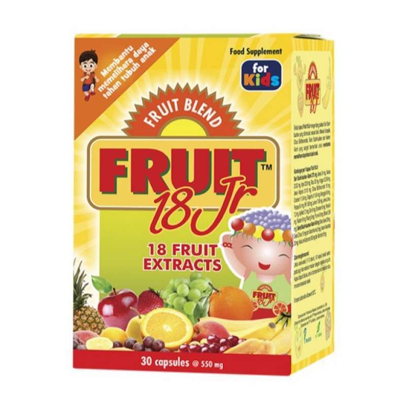 Promo Fruit 18 Jr 30 Kapsul / Suplemen Anak Diskon 16% Di Seller Uhuru ...