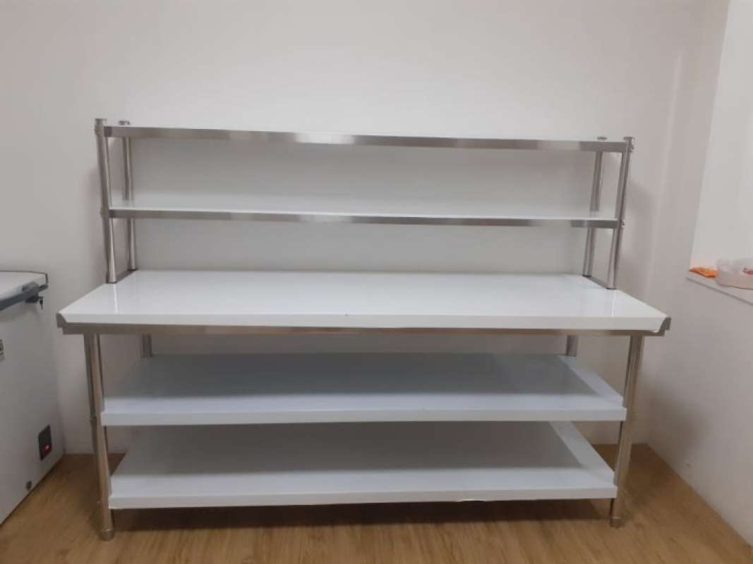 Promo Meja Dapur 3 Tingkat /meja Stainless + Extra Shelf Rwt-18c-2 ...