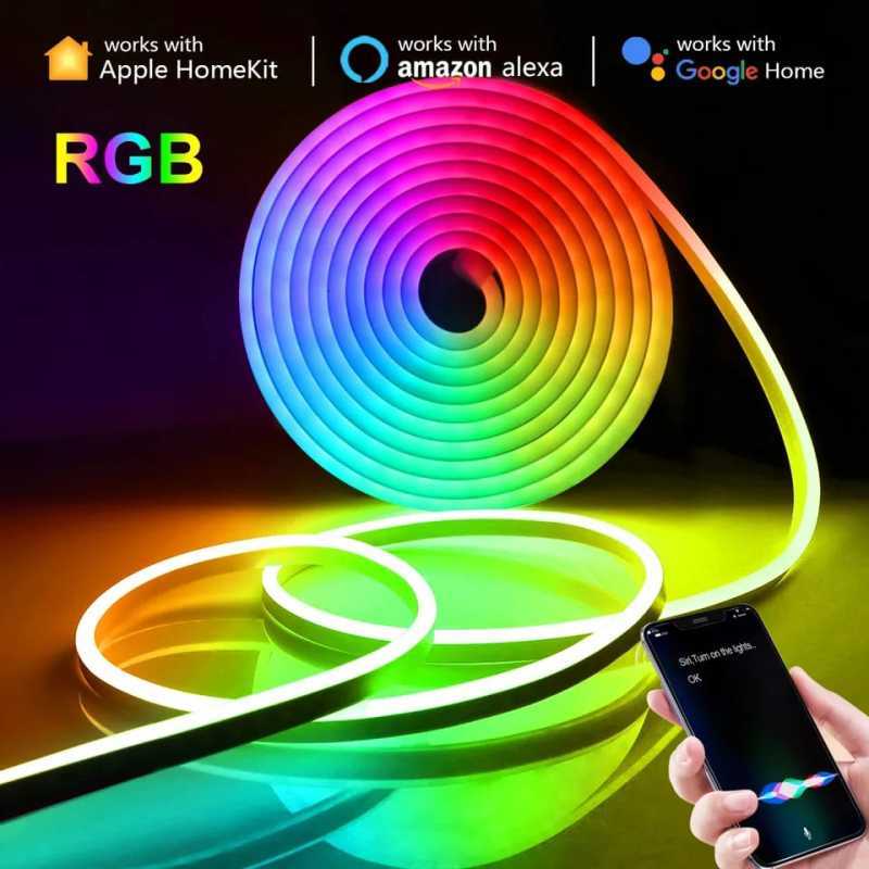 Jual PAKET LED NEON FLEX RGB RUNNING 5M 5METER DC 12V/24V SENSOR SUARA ...