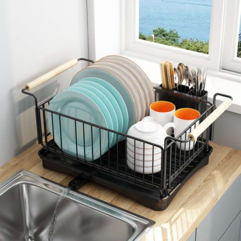 Promo Rak Piring Rak Dapur Pengering Cuci Piring Gelas Tempat Sendok ...
