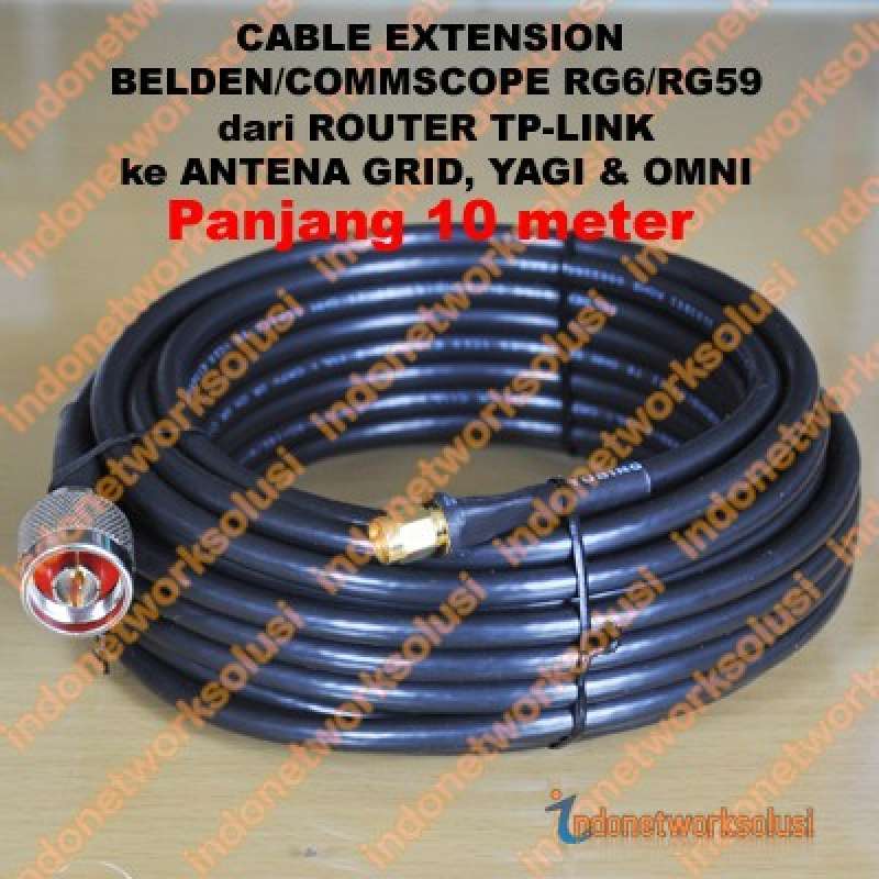 Promo Tp-Link Router Extension Cable Belden/Comm Antena Grid Yagi Omni ...