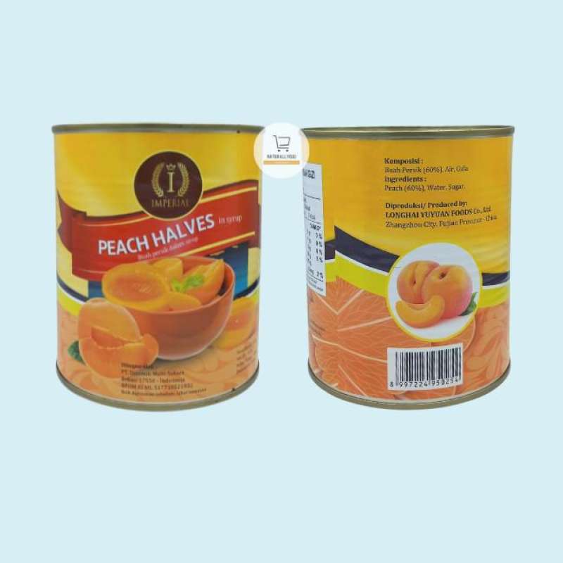 Jual Imperial Peach Halves 825gr / 425gr/ Buah Persik Kaleng / Peach ...