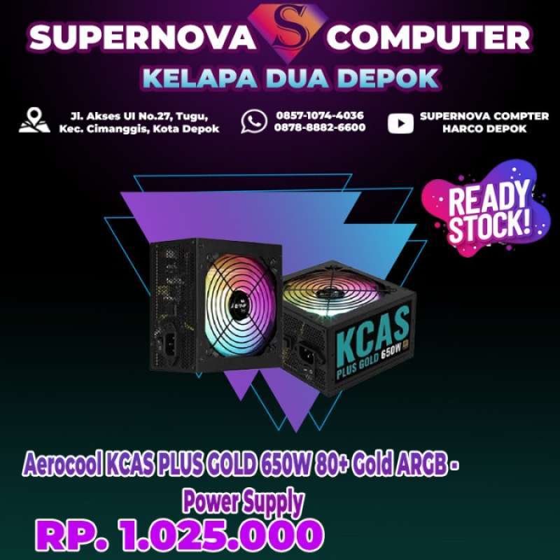 Promo Aerocool Kcas Plus Gold 650W 80+ Gold Argb - Power Supply Diskon 23% di Seller XiXiStore ...