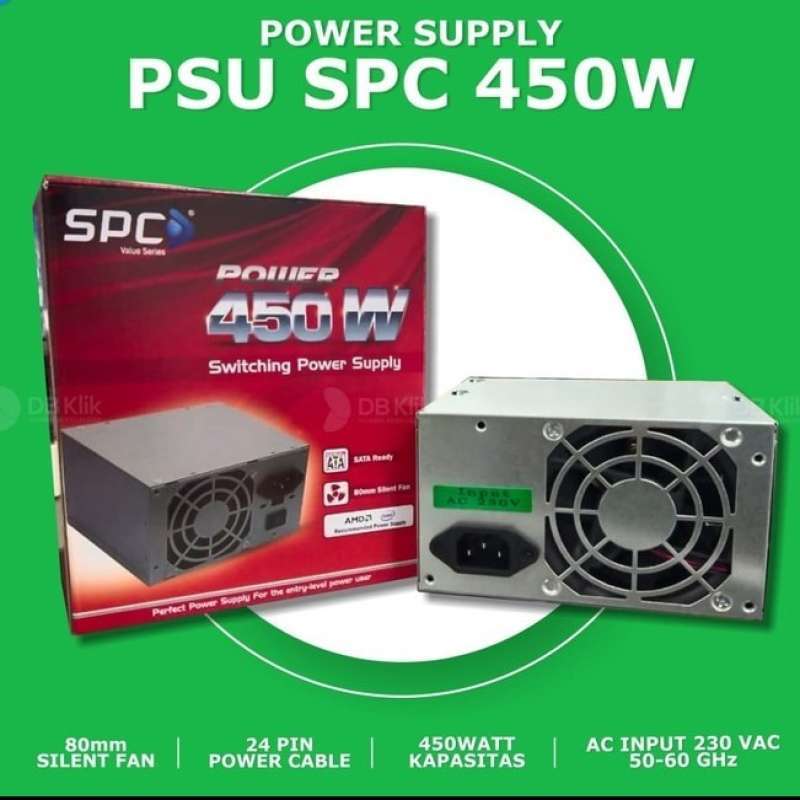 Promo Power Supply Spc Atx 24pin 450w Psu Value Series Diskon 23% Di ...