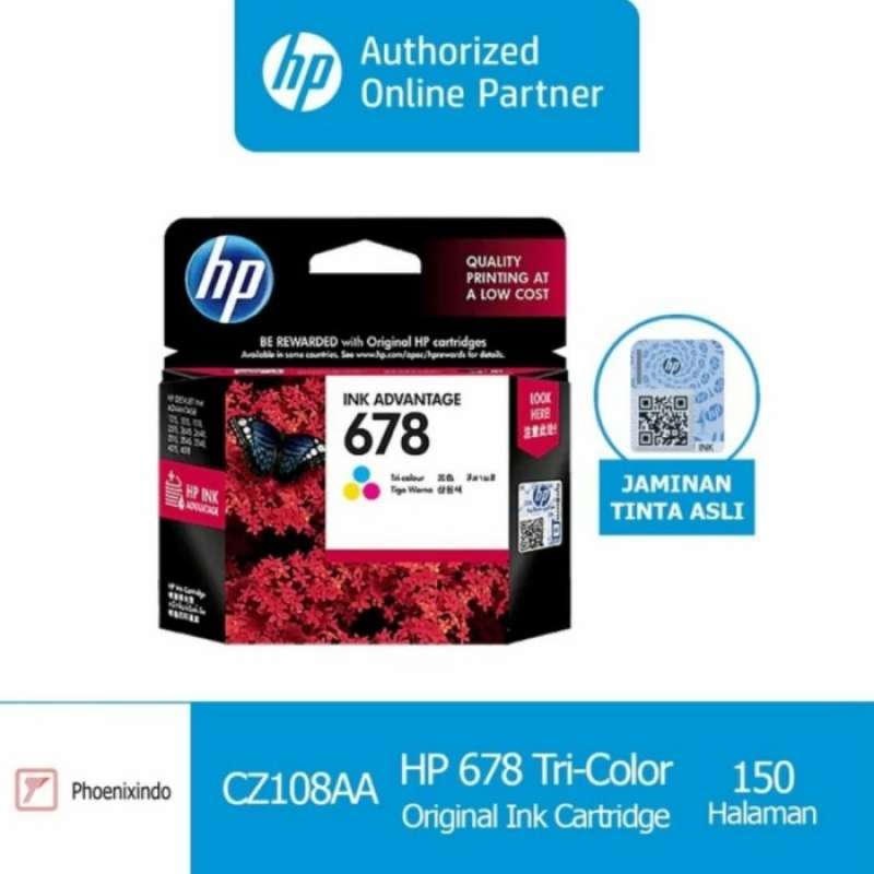 Promo Tinta Hp678C Hp 678C 678 Tri - Color Original Ink Advantage ...