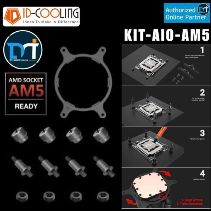 Promo Id Cooling Kit-aio-am5 - Mounting Kit Aio Water Cooling For Amd ...