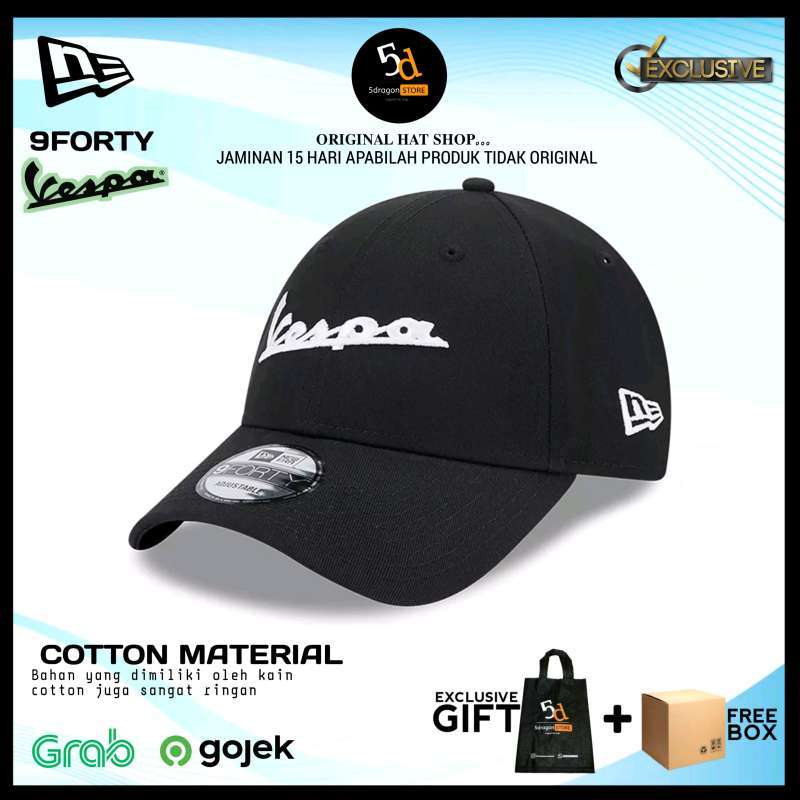 Promo Topi New Era Original 9forty Vespa Piaggio Black Diskon 10% Di ...