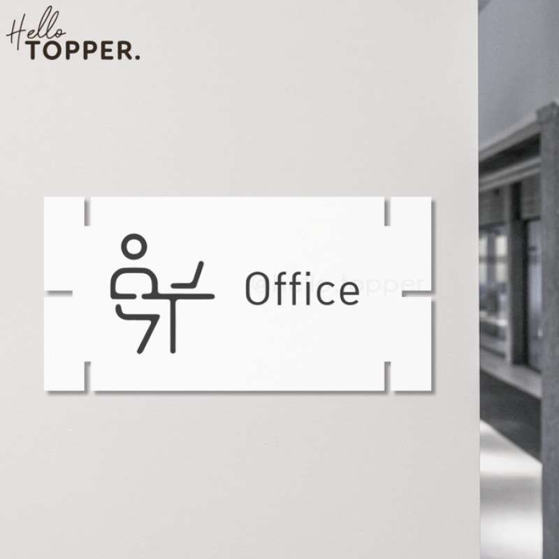 Promo Office Kantor Signage Acrylic Sign Board Papan Label Akrilik ...