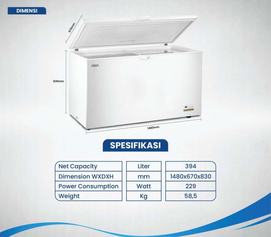 Jual Freezer Peti - Chest Freezer Aqua Aqf-400gc / 400 L Di Seller Cbr ...
