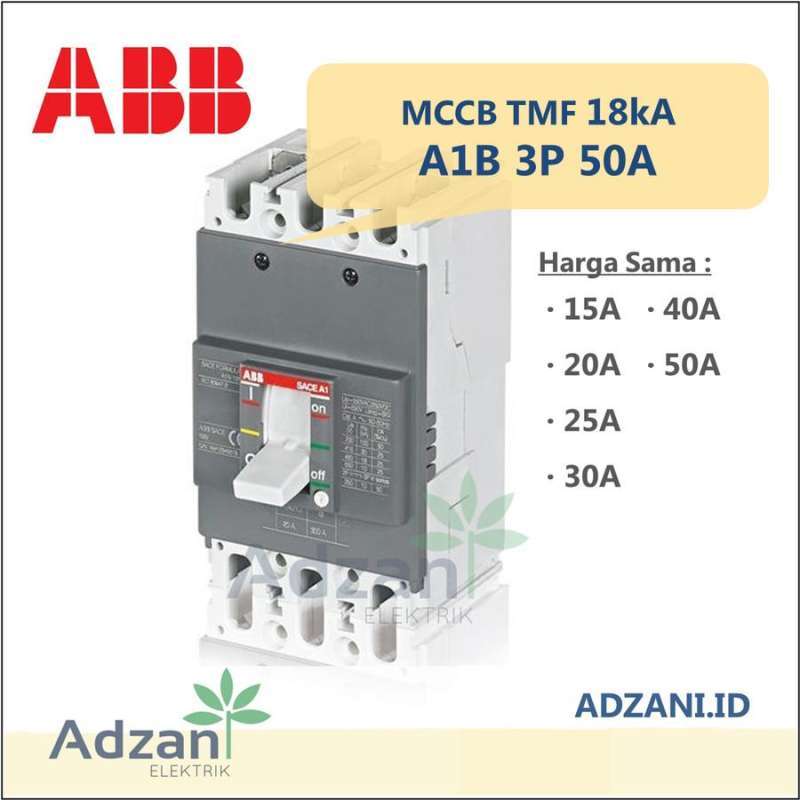 Jual [abb] Mccb 3p 50a 18ka A1b 125 Tmf 1sda066702r1 Breaker Formula Di Seller Adzani Elektrik ...