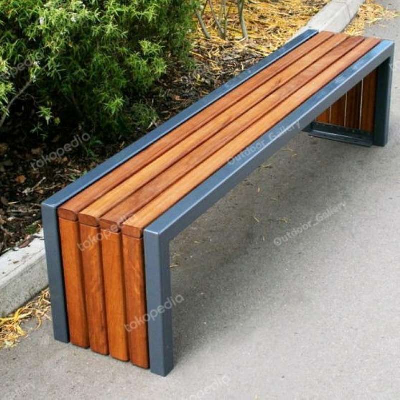 Promo Bench Outdoor Bench Industrial Kursi Taman - P200 L40 Diskon 23% ...