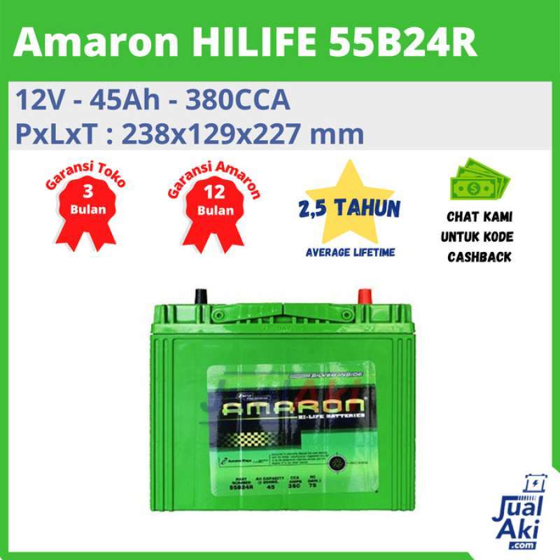 Jual Amaron HiLife 55B24R 12V 45Ah NS60 - Only di Seller Terpercaya Shop - Harapan Jaya, Kota ...