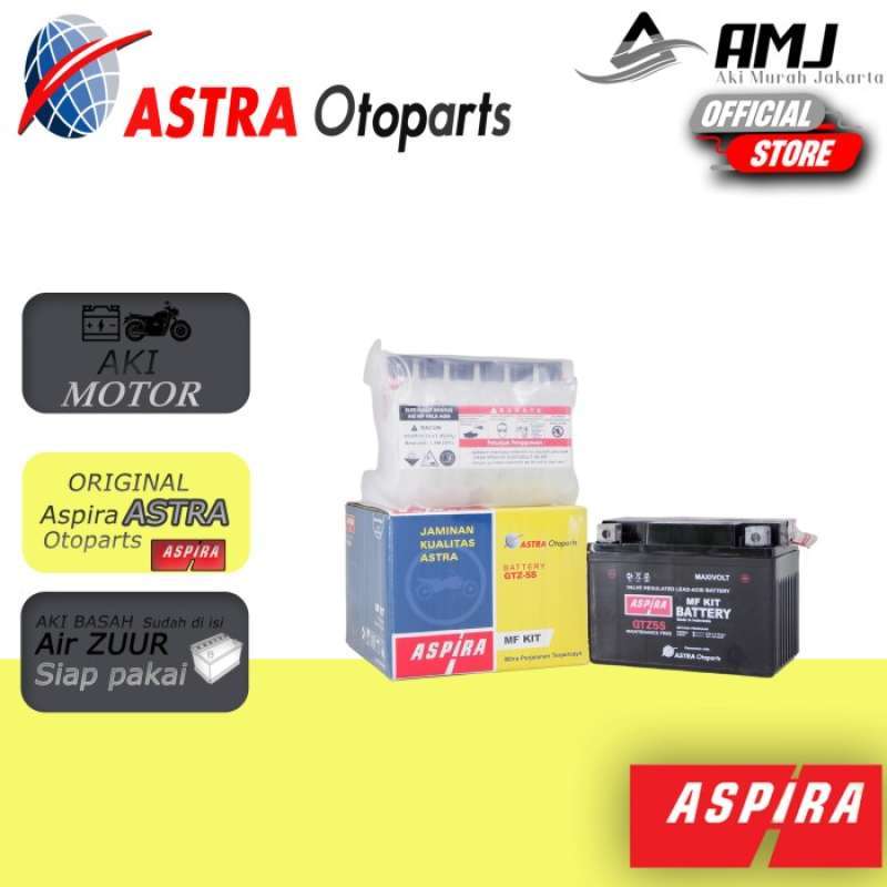 Jual Aki Motor Yamaha Mio Soul Gt Aspira Battery Astra Gtz5s Kit 12v 3 ...