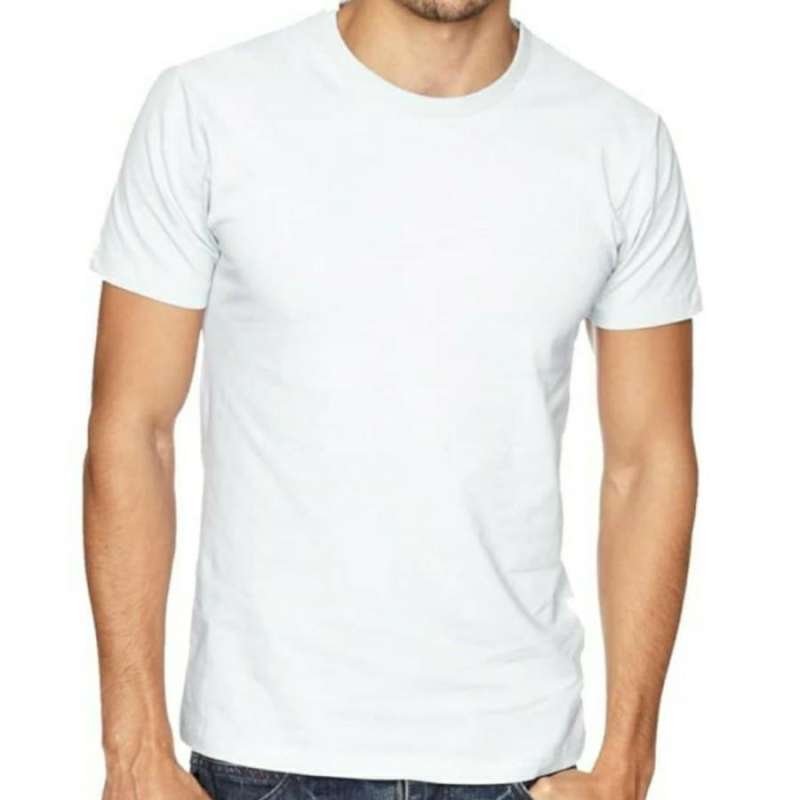 Jual Kaos Distro Combed Polos Putih Kaos Oblong Katun Putih Halus Polos ...