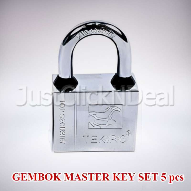 Jual Tekiro Gembok Set 5 Pcs 40 50 Mm Kunci Ruko Gerbang Pagar Master ...