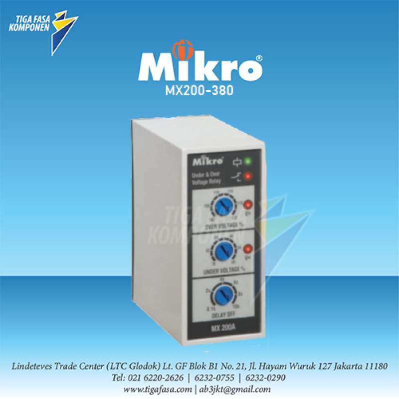 Jual Mikro Mx200-380 Over Under Voltage Relay Di Seller Himaga Store - Kalibata, Kota Jakarta ...