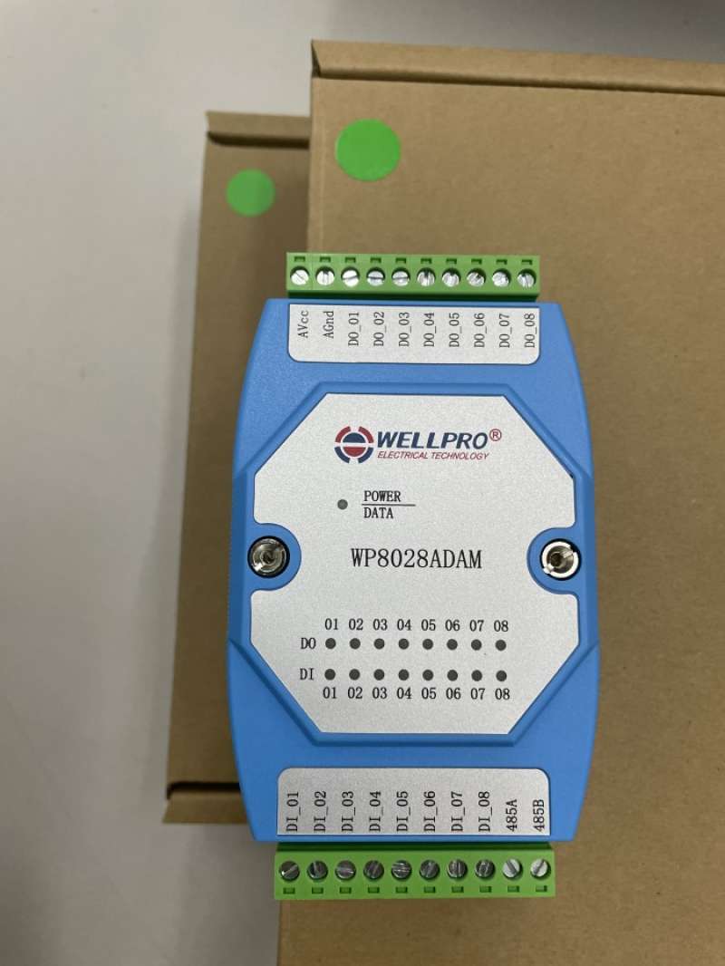 Jual Modbus Rtu Rs485 Digital Input And Output Module Isolated 8di 8343