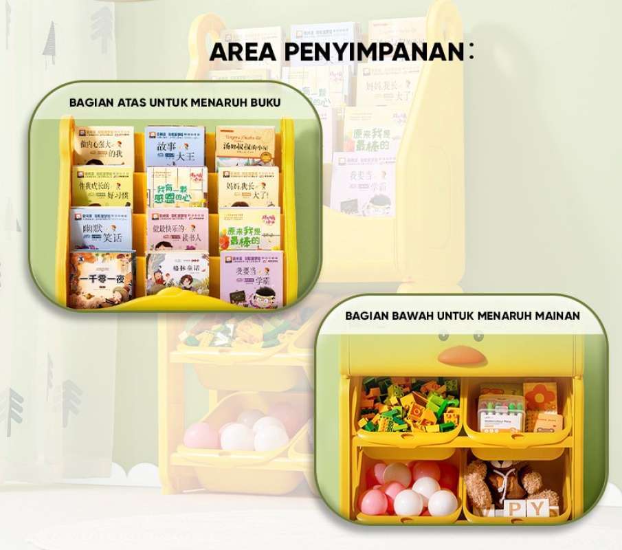 Jual Rak Buku Anak - Rak Susun Kotak Tempat Penyimpanan Storage Box ...