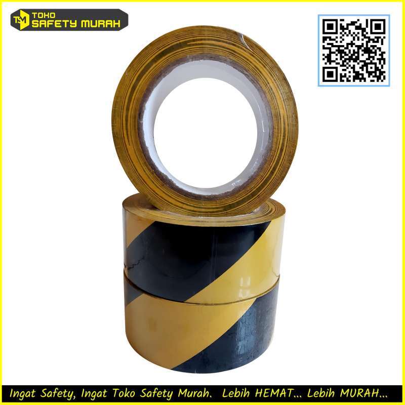 Jual Lakban Lantai Pvc Kuning Hitam Police Line Tape Marking Floor Di ...