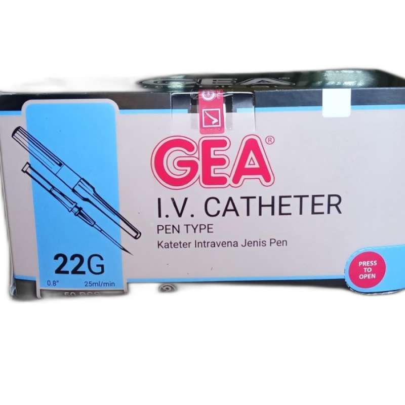 Jual Iv Catheter Gea 18g 20g 22g 24g 26g Pen Type Kateter Intravena Di ...