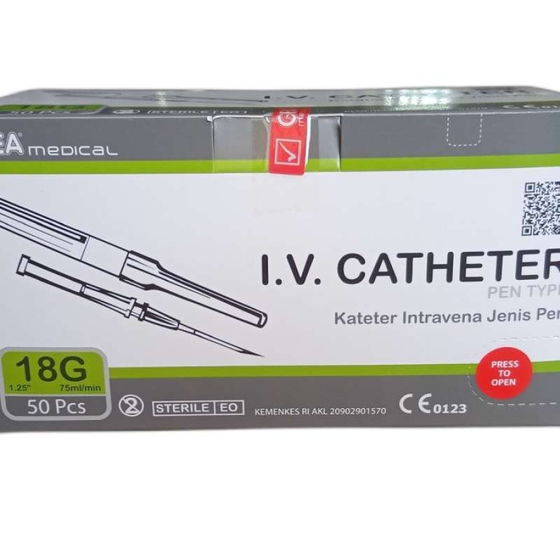 Jual Iv Catheter Gea 18g 20g 22g 24g 26g Pen Type Kateter Intravena Di ...