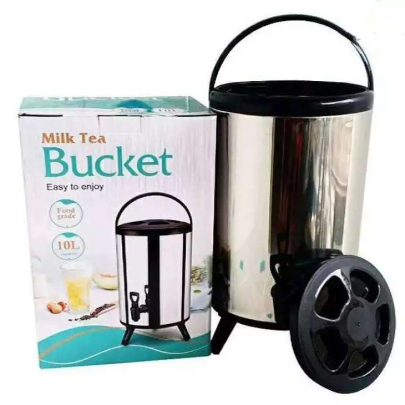 Jual MILK TEA BUCKET 10 LITER STAINLESS WATER JUG TERMOS AIR 12L ...