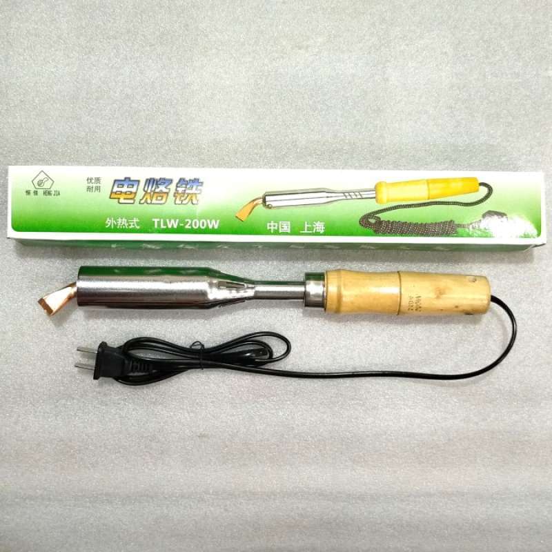 Jual Solder Listrik 200 Watt / Alat Patri Gagang Kayu / Soldering Iron ...