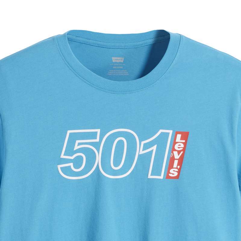 Promo Levi's Men's Ss Relaxed Fit Tee 501 Logo Outline Swed (16143-1219 ...