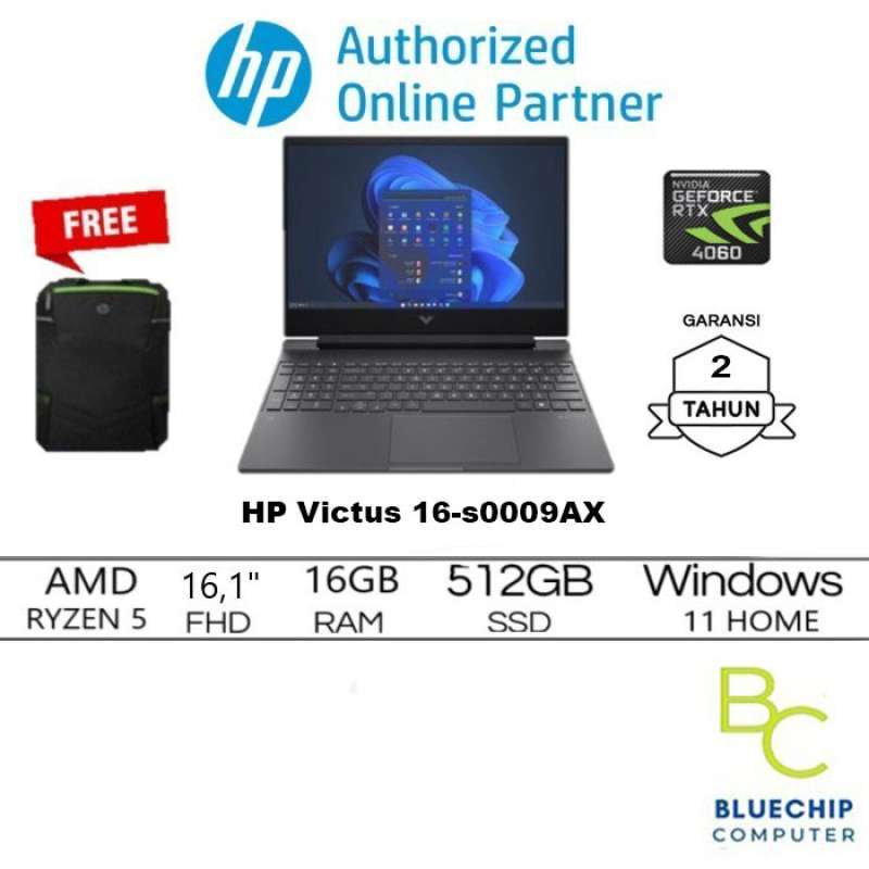 Jual Laptop Hp Victus 16-s0009ax-ryzen5-7640hs Rtx 4060 16gb 512gb 16,1fhd Di Seller Bluechip ...