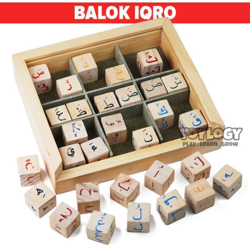 Promo Mainan Kayu Edukasi Anak Balok Huruf Hijaiyah Puzzle Kubus Iqro ...