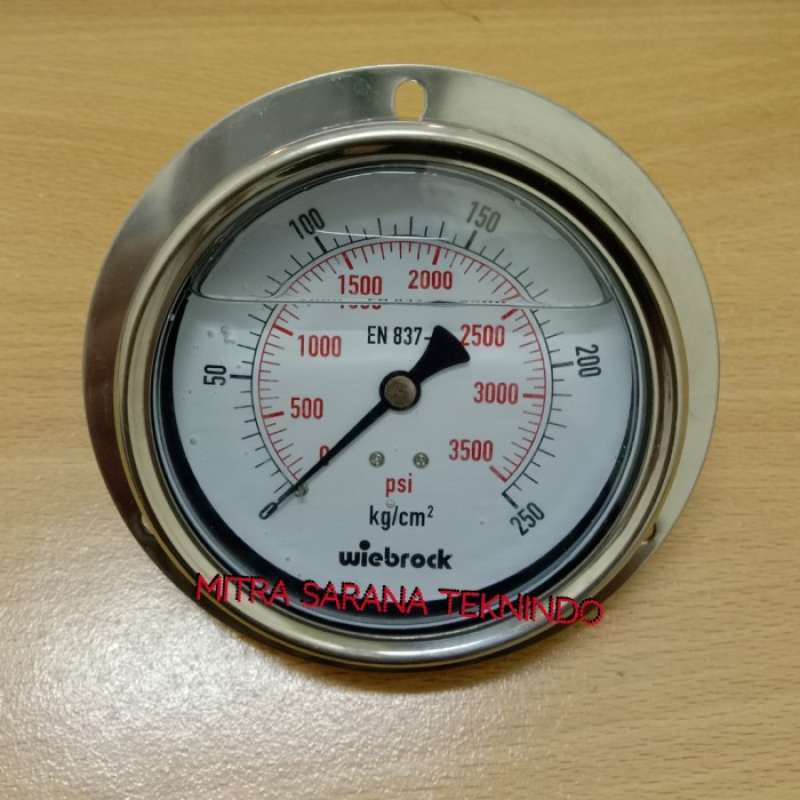 Promo Pressure / Presure Gauge Payung Stainless 4 inch 250 bar 3500 psi ...