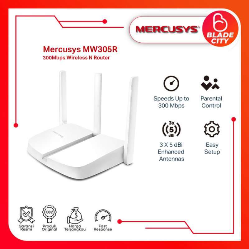 Promo Mercusys MW305R 300Mbps | Wireless N Router - Garansi 1Th Diskon ...