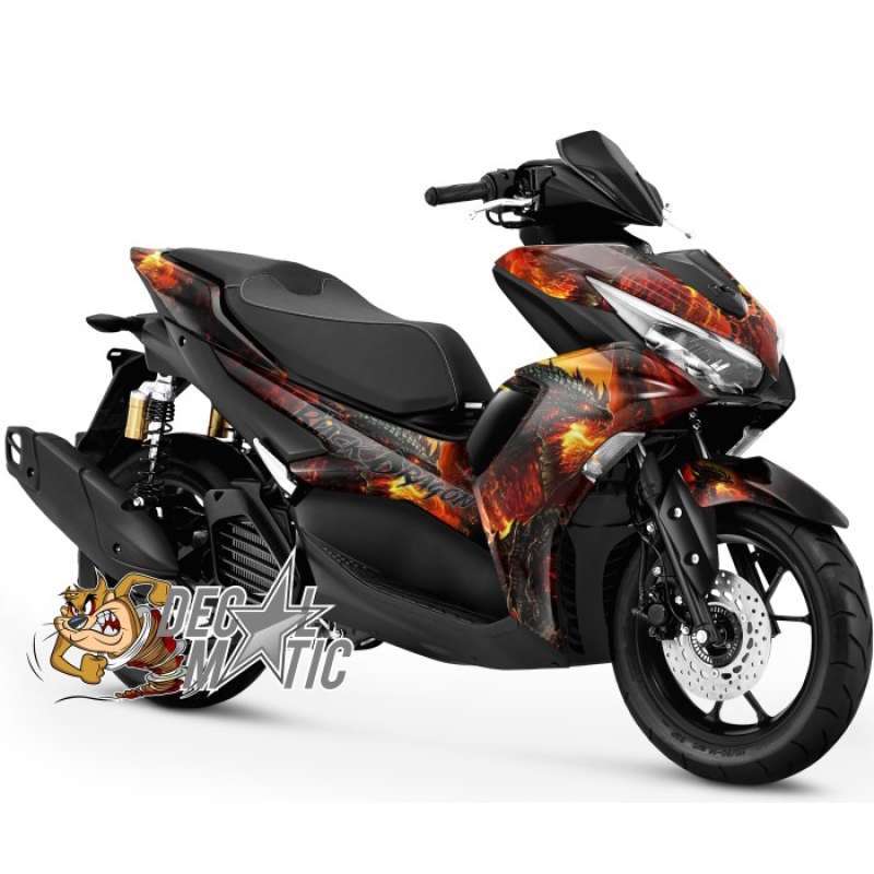 Jual Stiker Aerox Full Body Decal Aerox 155 Nvx Old/new Black Dragon Di ...