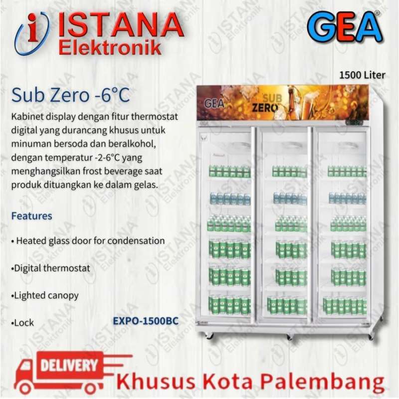 Jual GEA SHOWCASE 3 PINTU SUB ZERO -6Â°C 1500 LITER EXPO-1500BC di ...